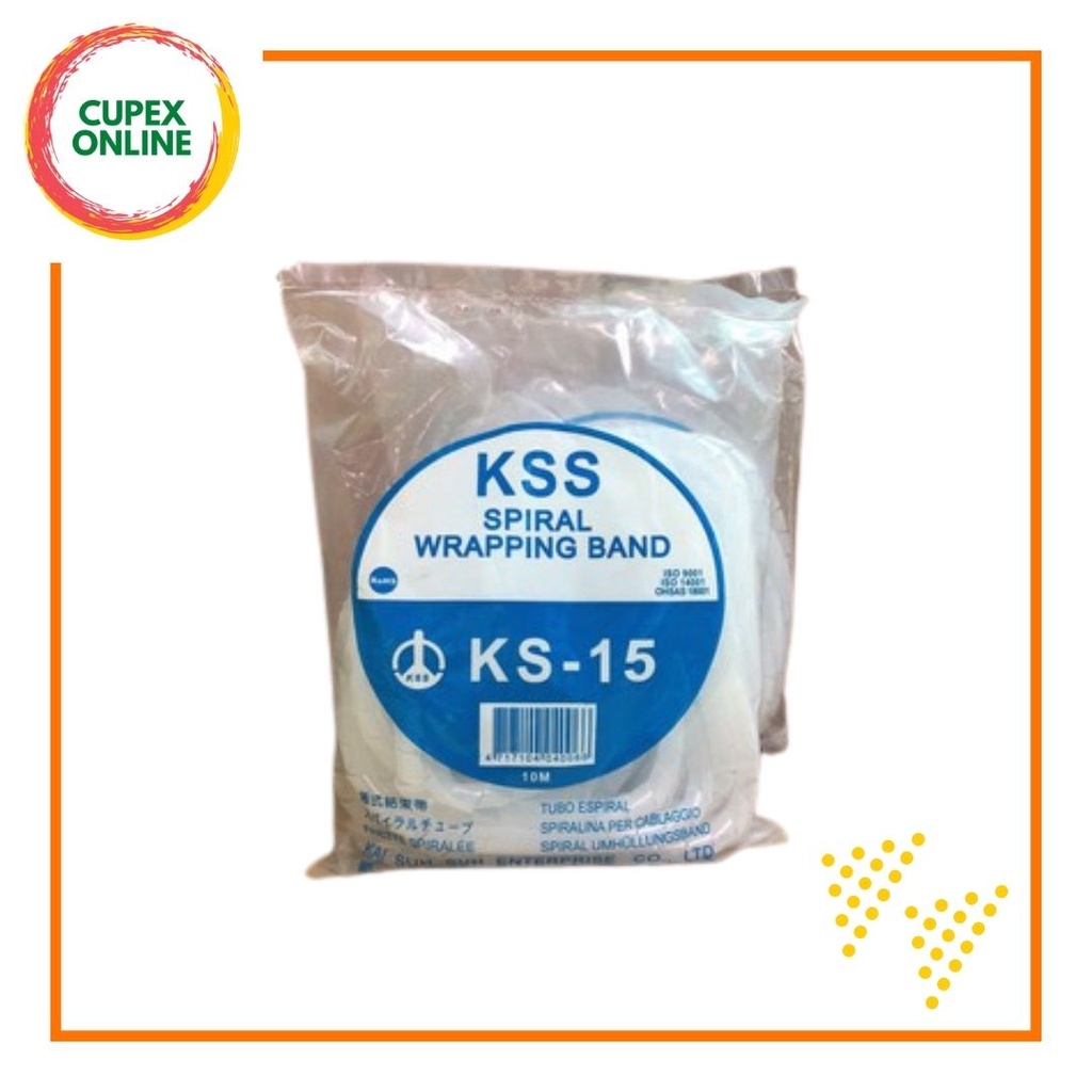 KSS KS-15 Spiral Wrapping Band 15mm 10m/Roll - Black OR Natural (cupex) | Shopee Malaysia