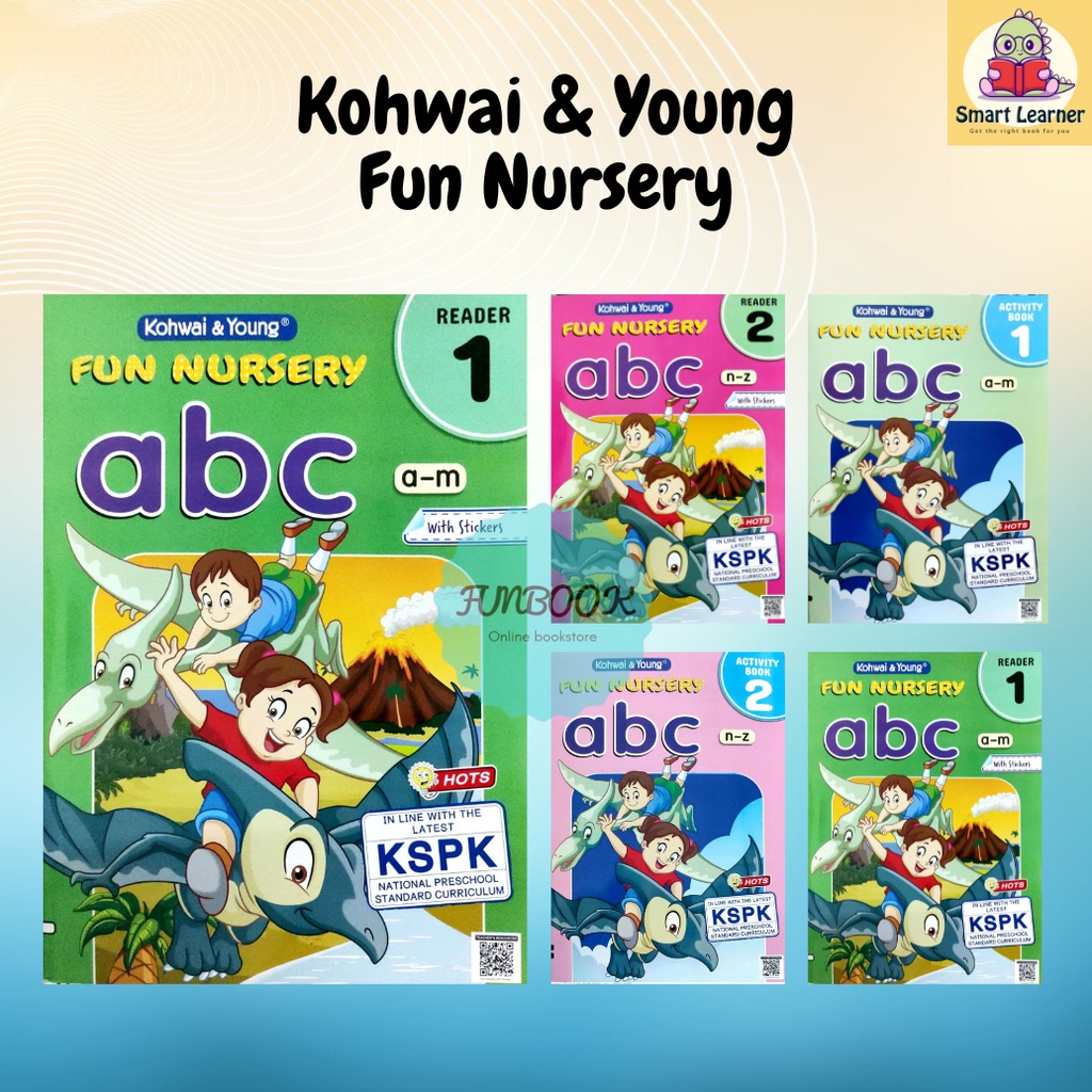 [FUNBOOK] Kohwai & Young Fun Nursery abc with stickers / Learn abc ...