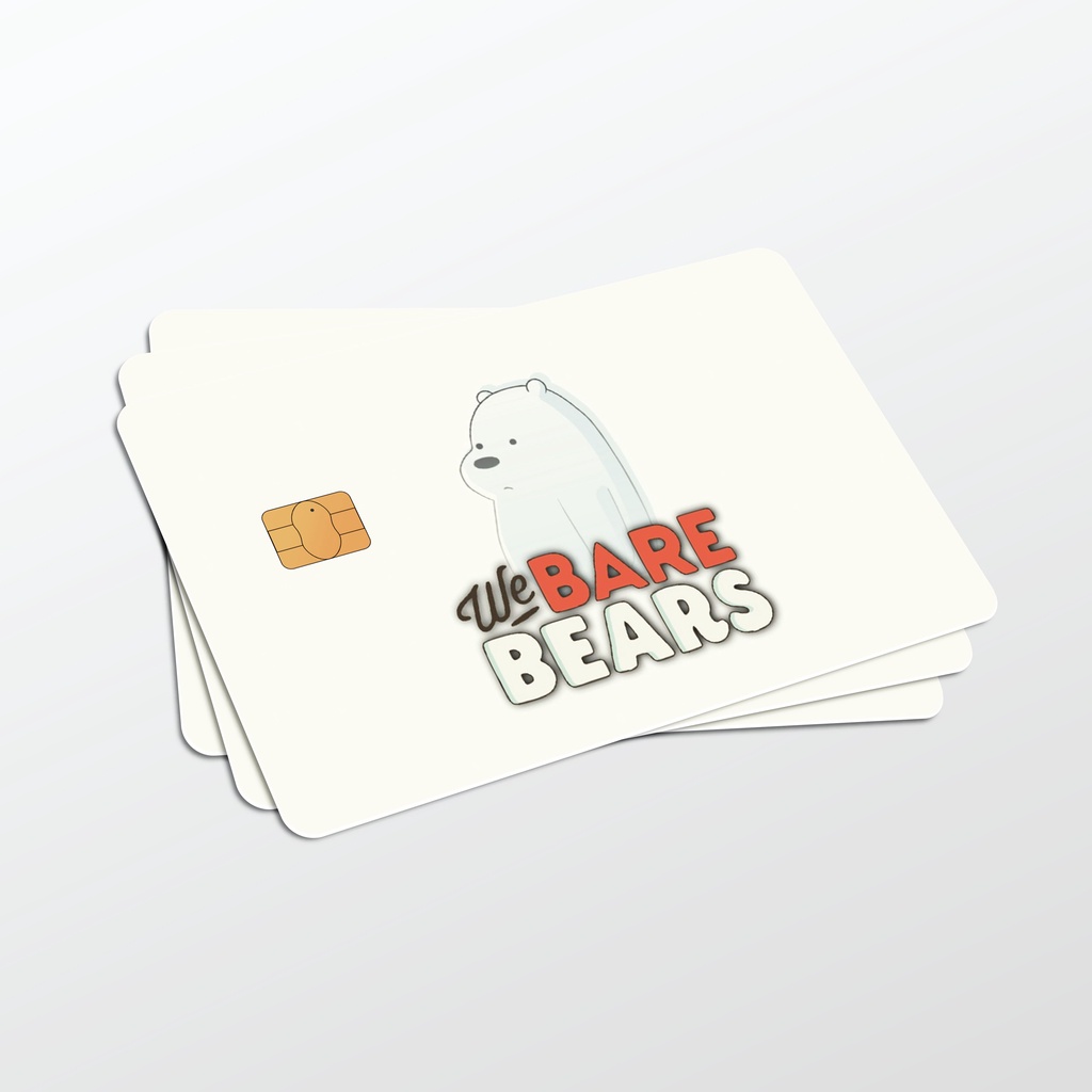Sticker Anime We Bare Bears Stiker Card Cover ATM Bank Debit Credit ...