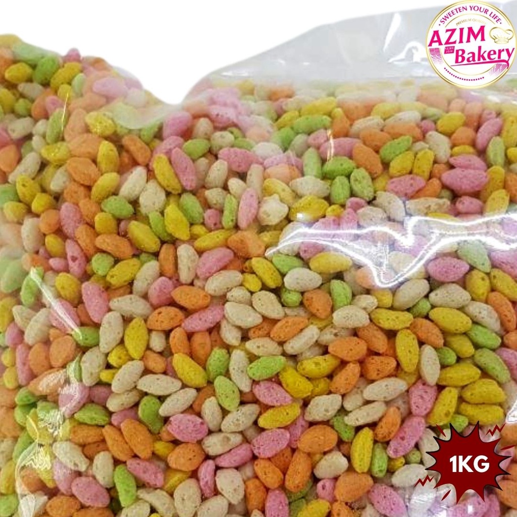 Bubble Rice Natural 500g, 1kg Bubble Rice White | Bertih Beras Putih ...