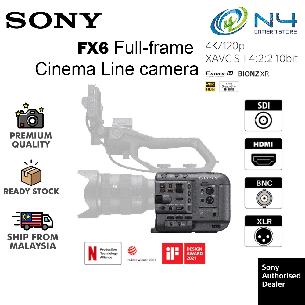 Sony FX6V Full-Frame Cinema Camera (Body Only) ( 1+1 Year Sony Malaysia ...