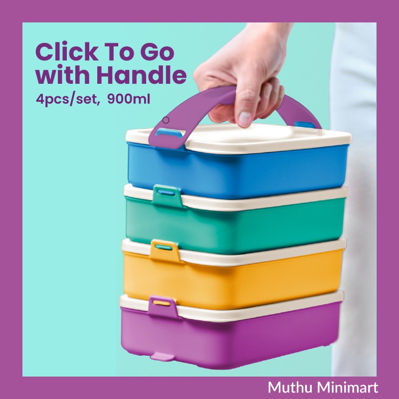 Original Tupperware | Click To Go with Handle Food Container Food ...