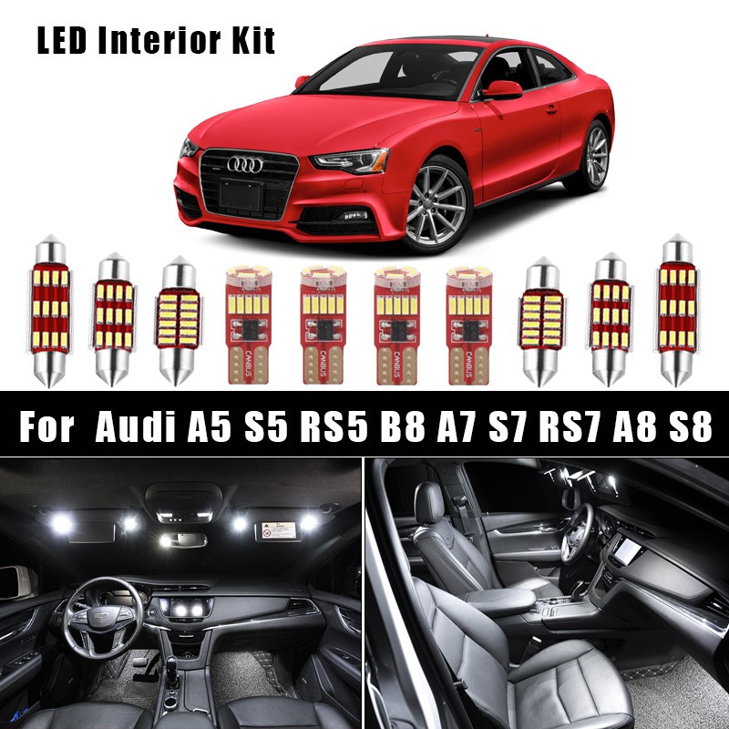 Canbus Error Free LED Bulbs Interior Map Dome Light Kit For Audi A5 S5 ...