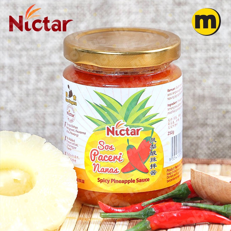 Nictar Spicy Pineapple Sauce 黄梨酸辣酱 250g [Halal] | Shopee Malaysia