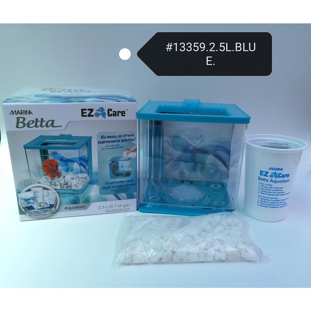 Marina Betta Fish Aquarium Tank 2.5Litre EZ Care [Random Color ...