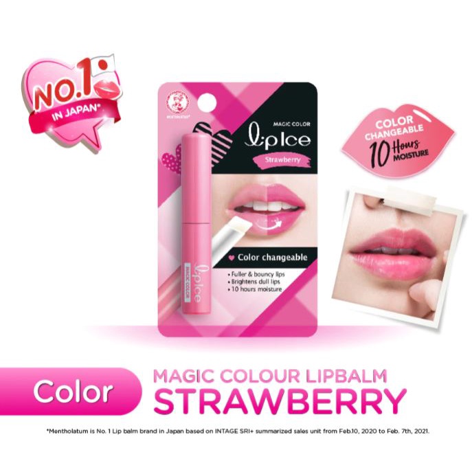 MENTHOLATUM LIPCARE Lipice Magic Color Strawberry 2g - New Packaging ...