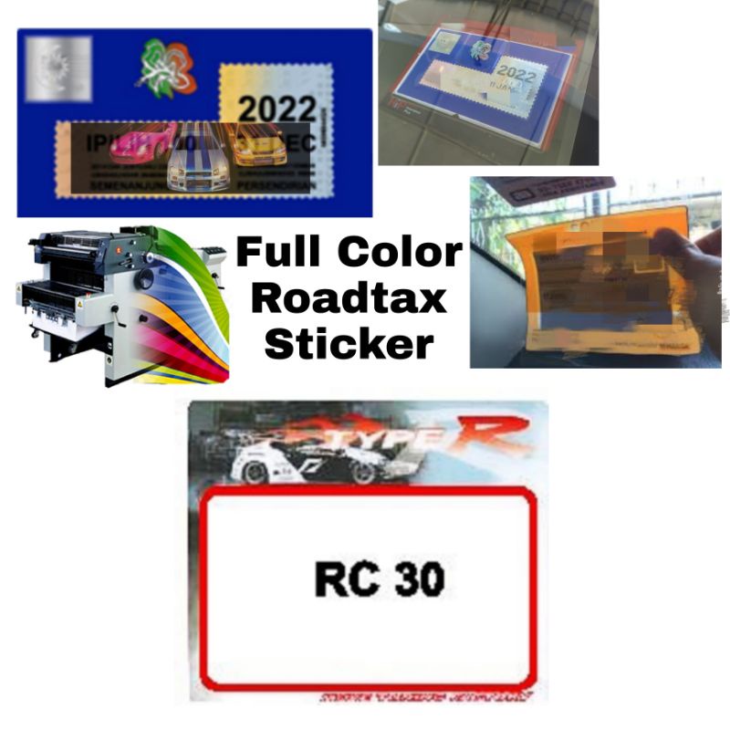 Car Roadtax Sticker Kereta Proton Perodua Toyota city r3 myvi bmw ...