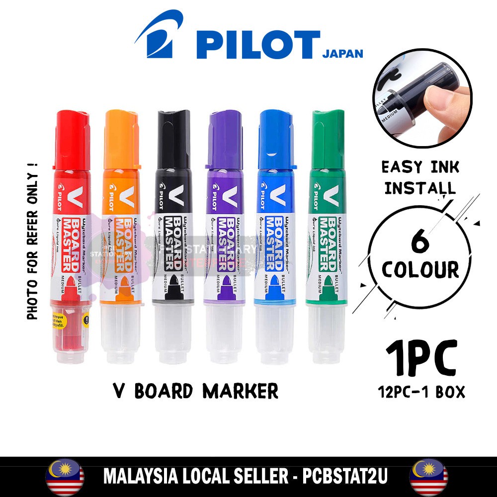 Pilot V Board Master Whiteboard Marker Pen - (1'pc) | Shopee Malaysia