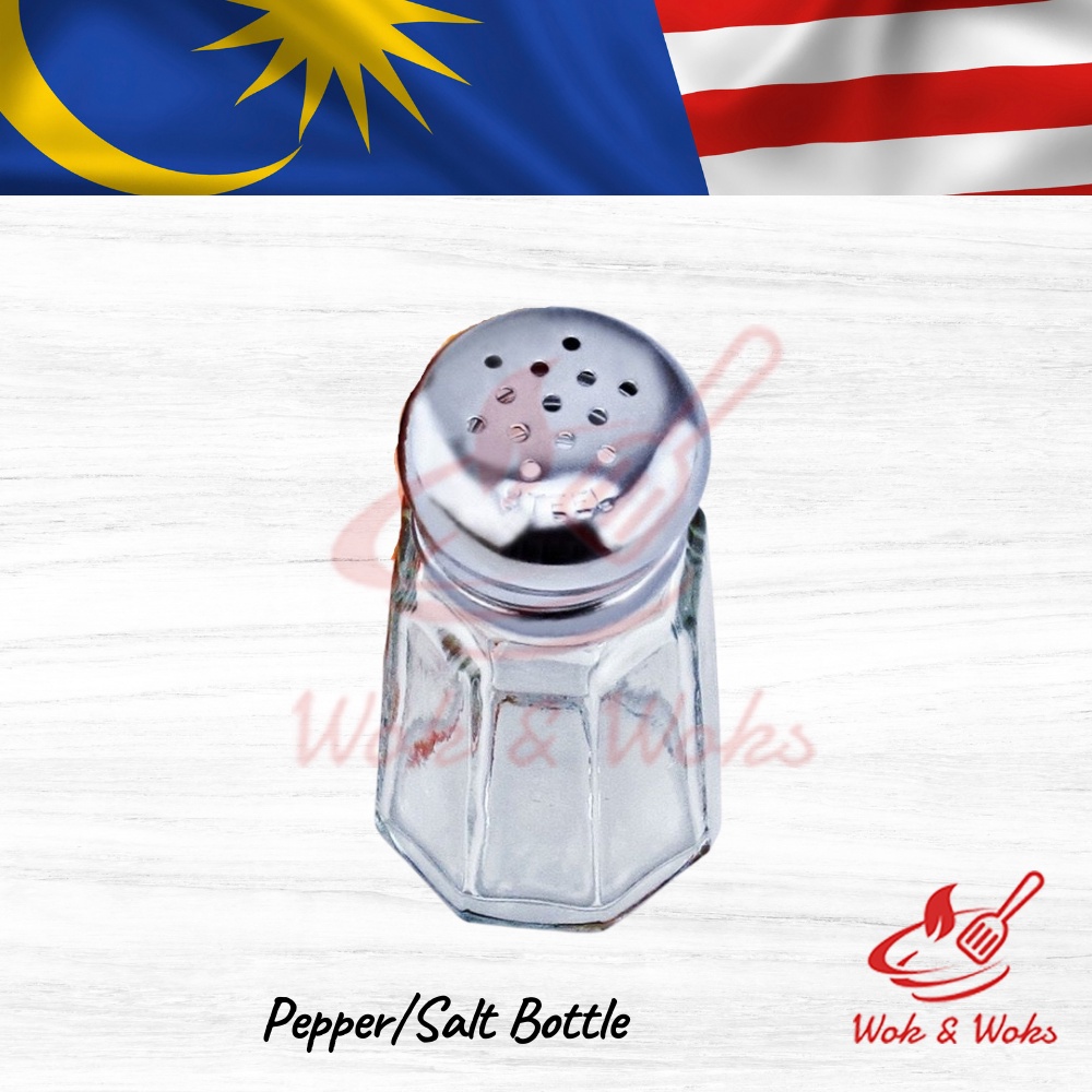 Glass Type Pepper Salt Bottle / Botol Garam Lada Jenis Kaca | Shopee ...