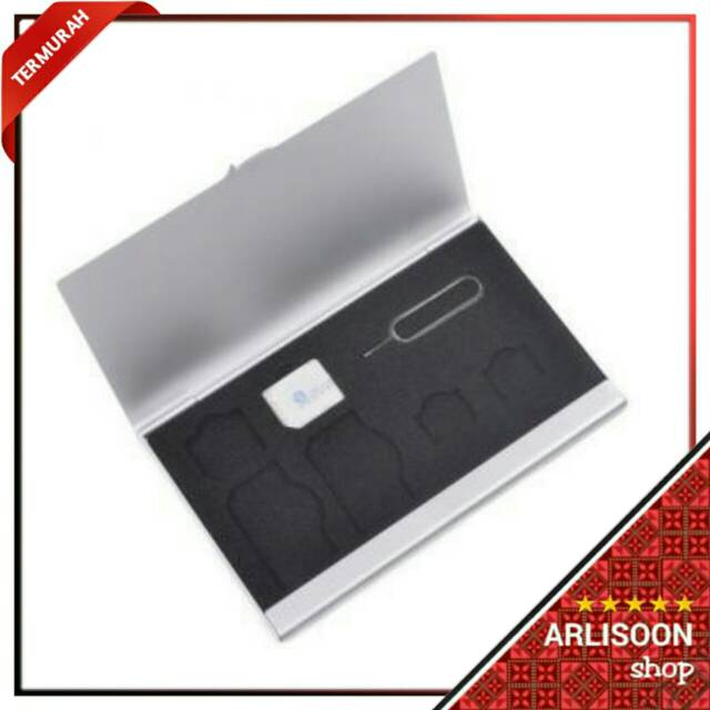 Metal Sim Card Box For 2standard - Micro - Nano - Sim Eject | Shopee ...