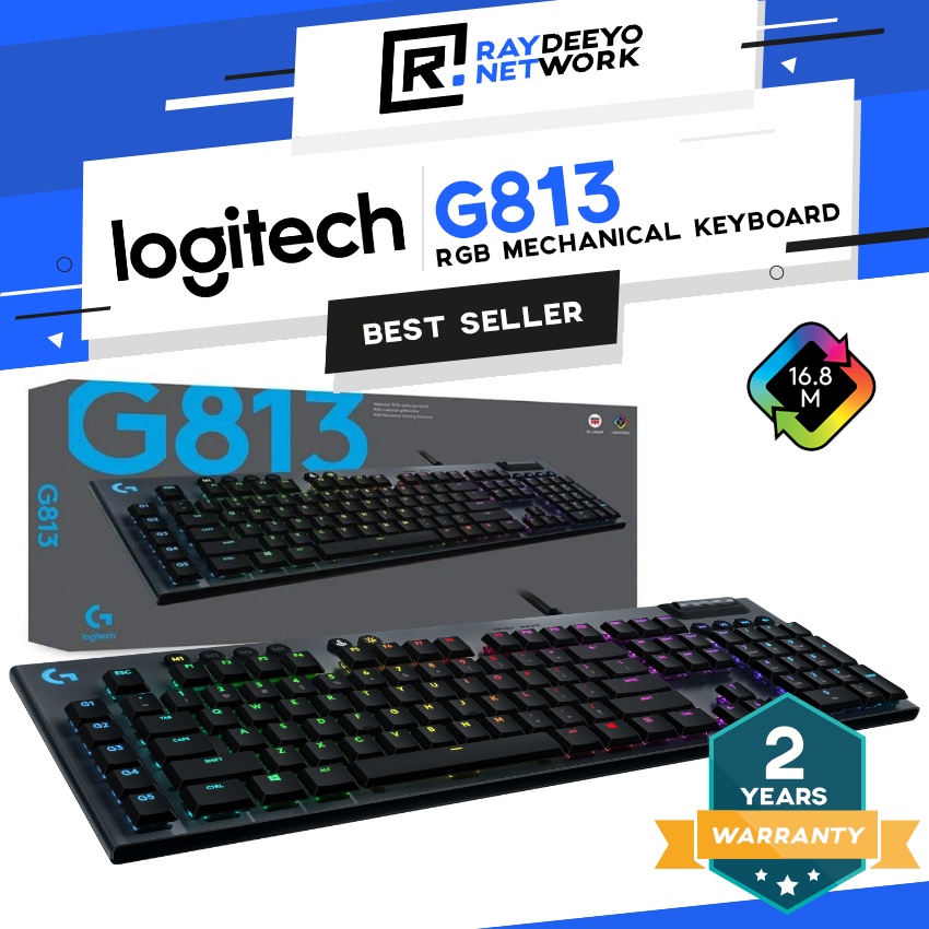 Logitech G813 Lightsync RGB Mechanical Gaming Keyboard [Low-Profile ...