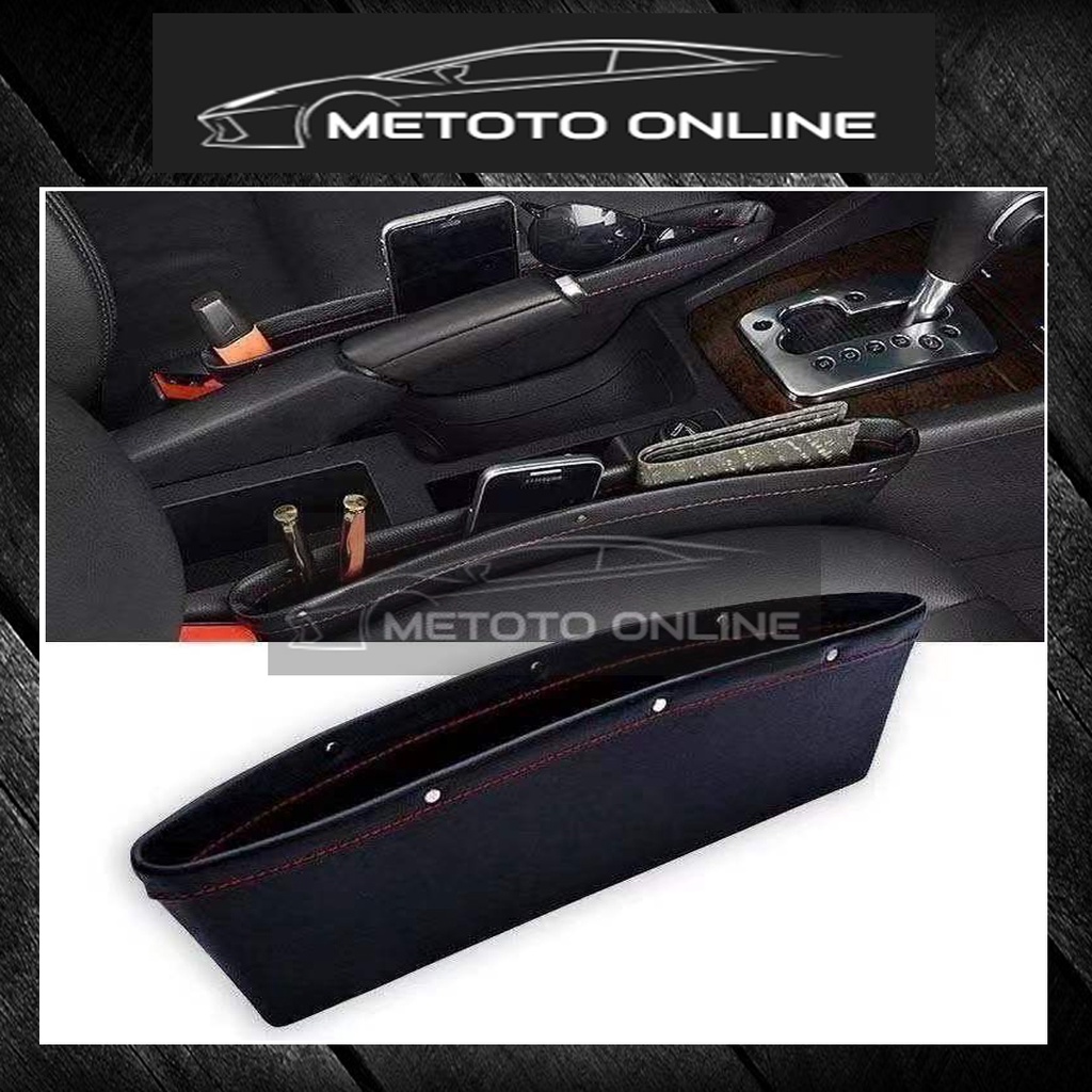 (1pcs) Quality PU Leather Car Seat Side Pocket / Gap Slit Pocket ...