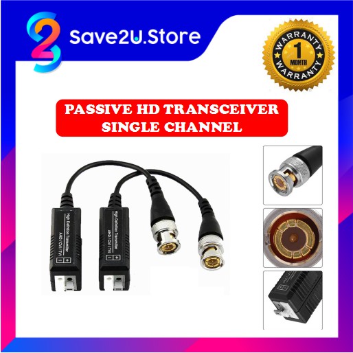 【Ready Stock】Video Balun 2MP-8MP CCTV Passive HDCVI AHD TVI Transceiver ...