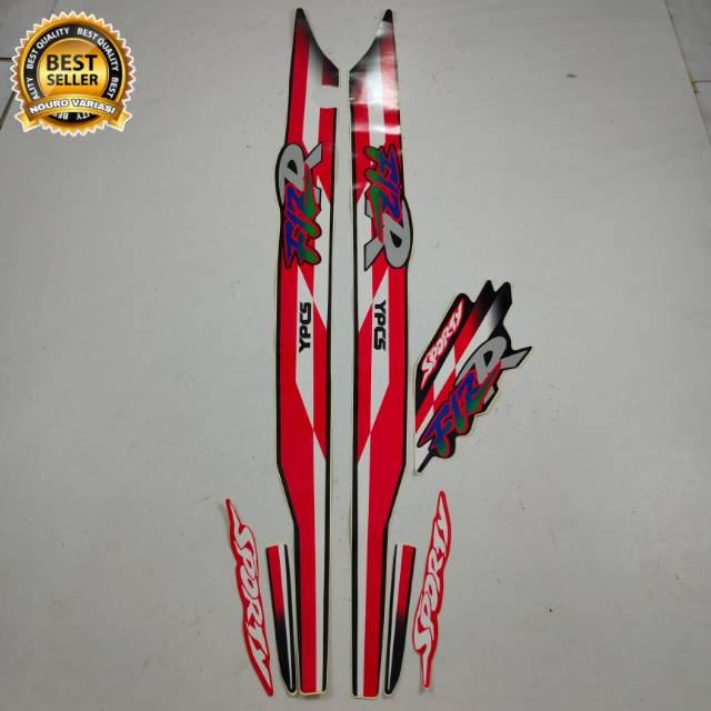 HITAM MERAH Striping yamaha Antem fiz r 1995 1996 sporty Black Red list ...