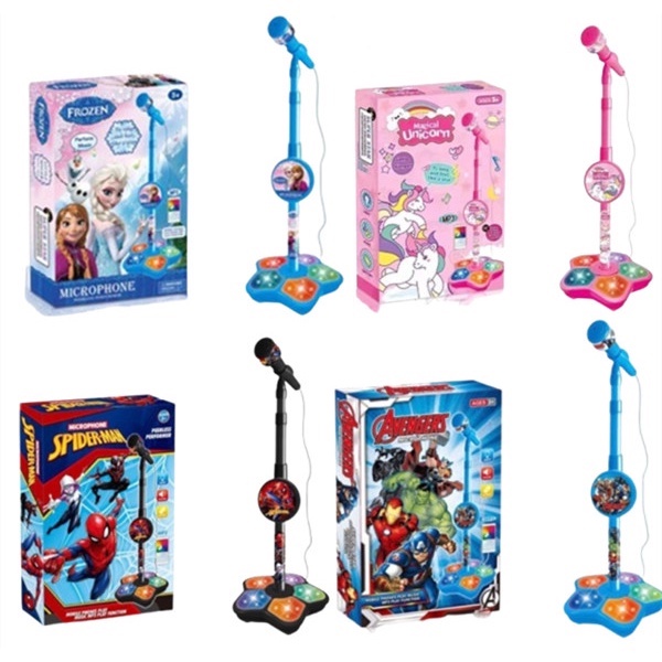 Cartoon LED Light Standing Microphone Singing Karaoke Connect to MP3 ...