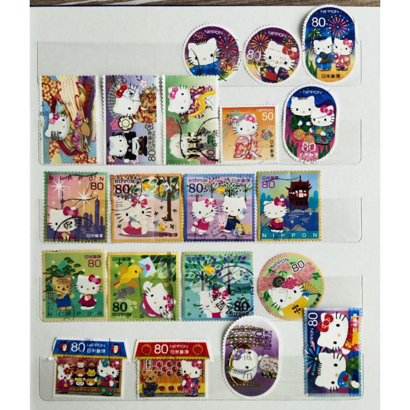 S08:Hello kitty used stamps complete set for collection | Shopee Malaysia