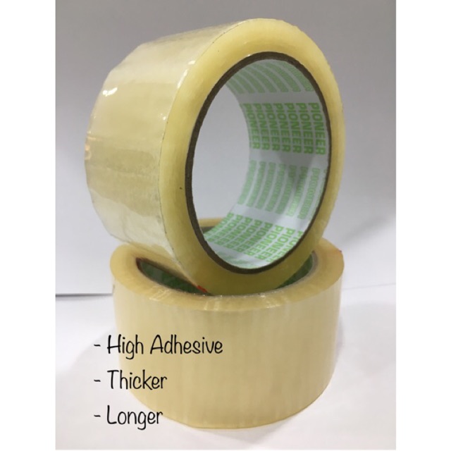 Pioneer Opp Adhesive Transparent Packaging Tape (48mmX90Y) | Shopee ...