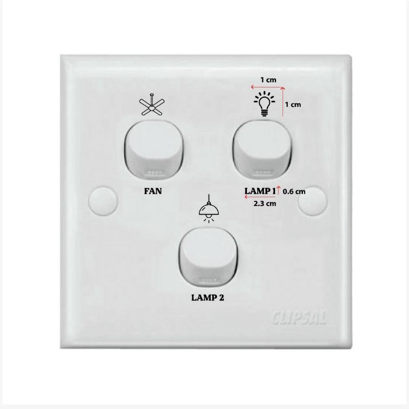 Sticker Suis Lampu Kipas Switch Sticker Waterproof | Shopee Malaysia