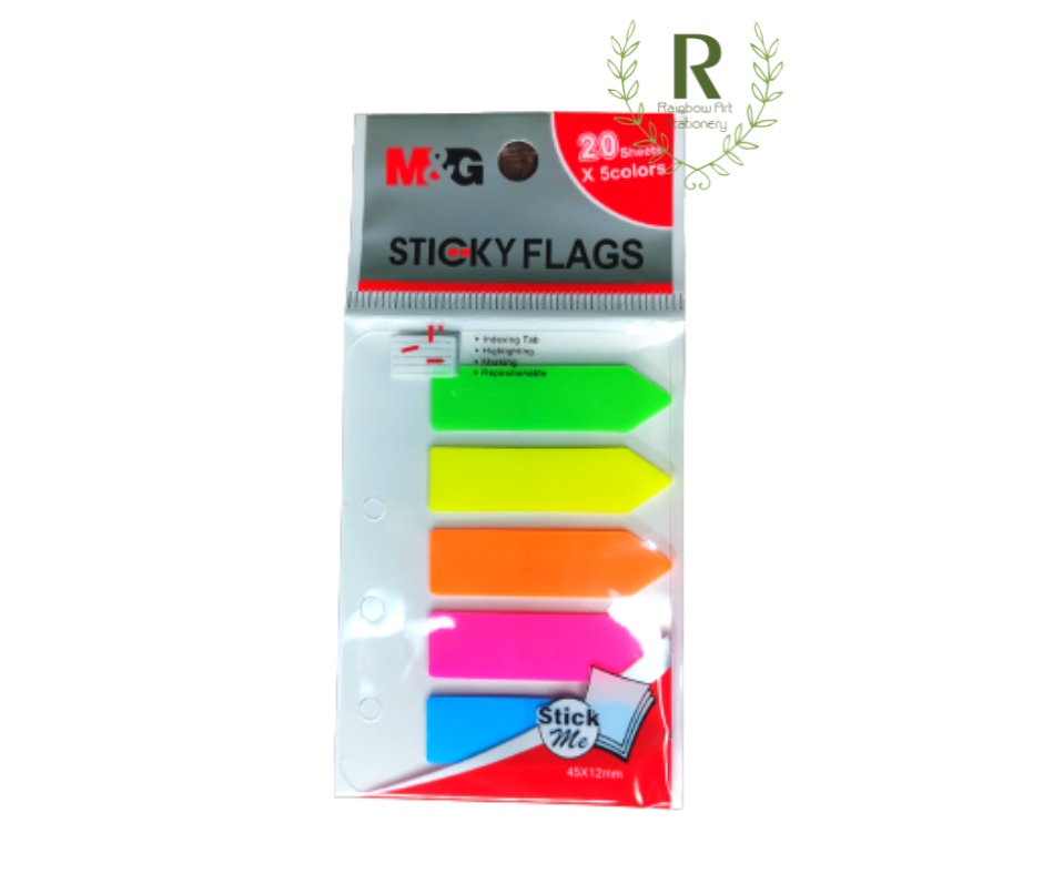 M&G Sticky Flags (5 Colours*20 Sheets) 1pack | Shopee Malaysia