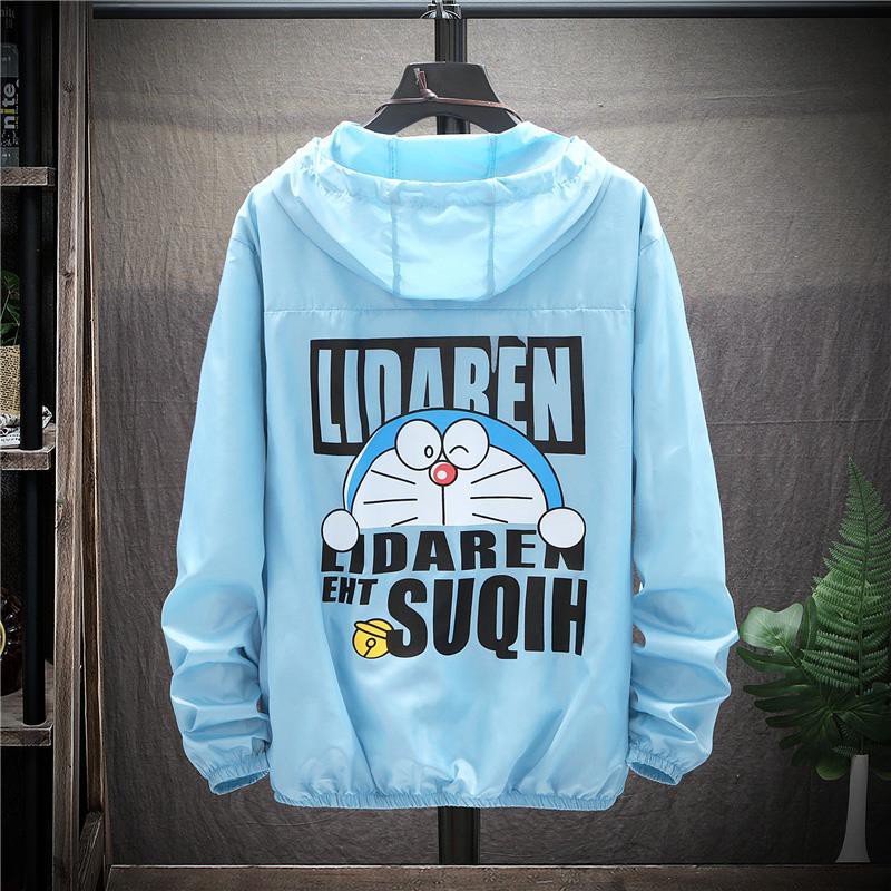 Sun protection clothing male cartoon anime Doraemon hooded thin jacket ...