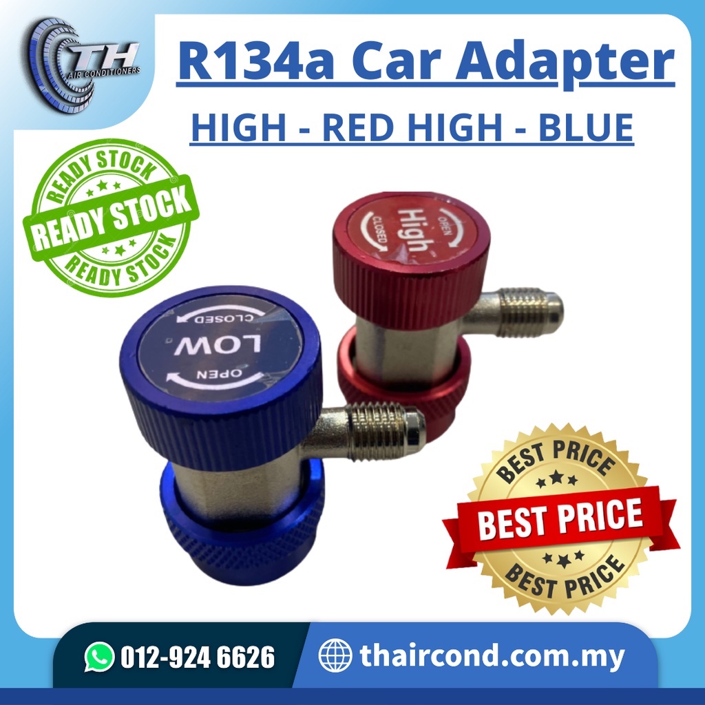 R134a Car Adapter Aircond Penyaman Udara Kereta Aircond Quick Connector ...