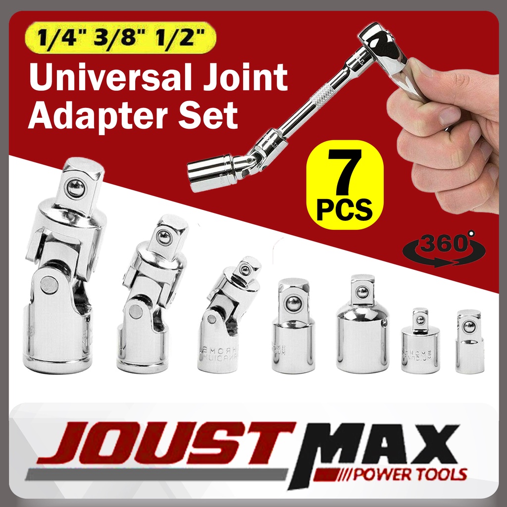Universal Joint Socket Set Flex U Joint Adaptor Swivel Socket Wrench ...
