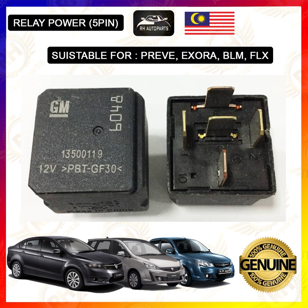 (Song Chuan/GM) 4 PIN 5 PIN Power Relay Proton Preve Exora Saga BLM FLX ...