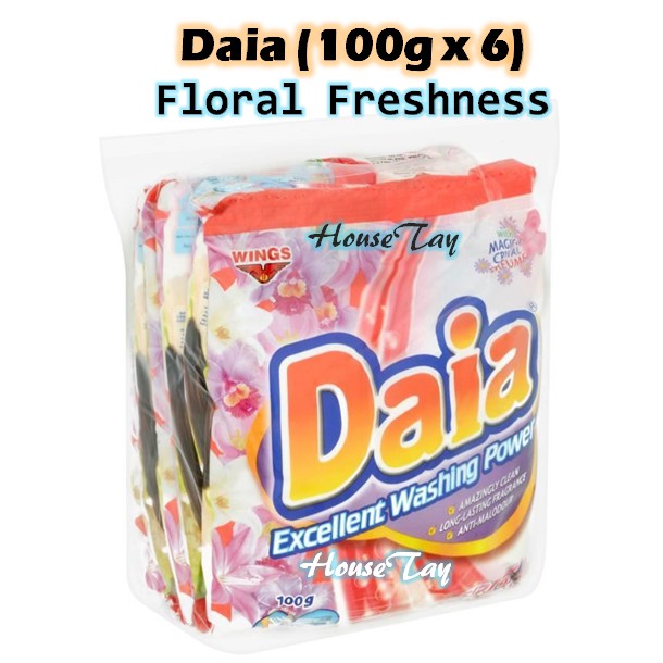 Daia Excellent Washing Power - Floral Freshness (100g x 6) | Shopee ...