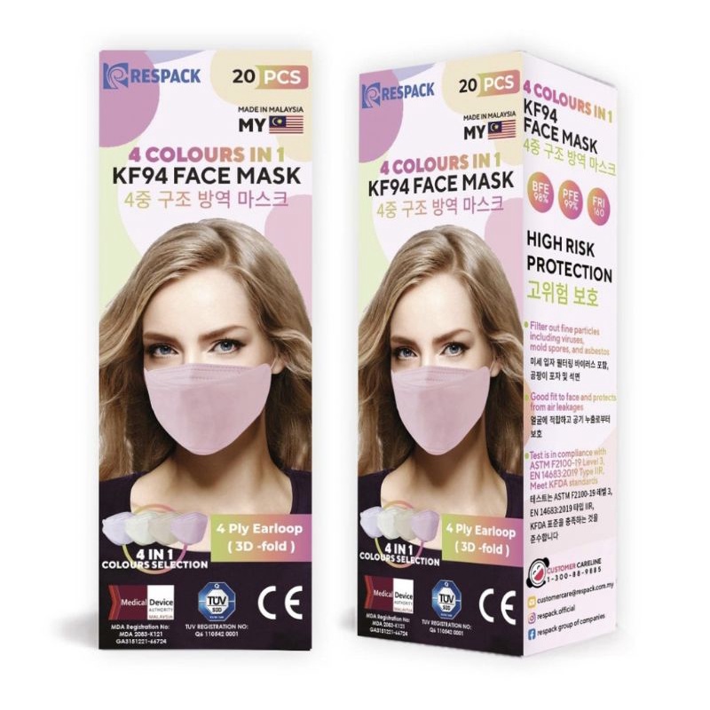 RESPACK KF94 FACE MASK - 4 COLOURS IN 1 | Shopee Malaysia