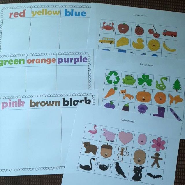 Color Sorting Worksheets (Printout) | Shopee Malaysia