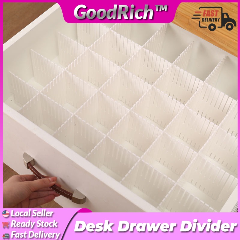 DIY Customizable Adjustable Plastic PP Drawer Divider Organizers ...