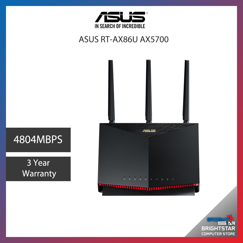 ASUS RT-AX86U AX5700 Dual Band WiFi 6 Gaming Router Mesh WiFi Router ...