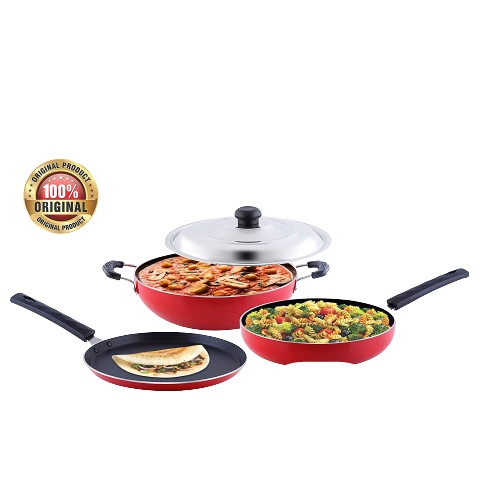 💥 EXCLUSIVE 💥 AJANTA German Greblon Premium Quality Non-Stick Cookware ...