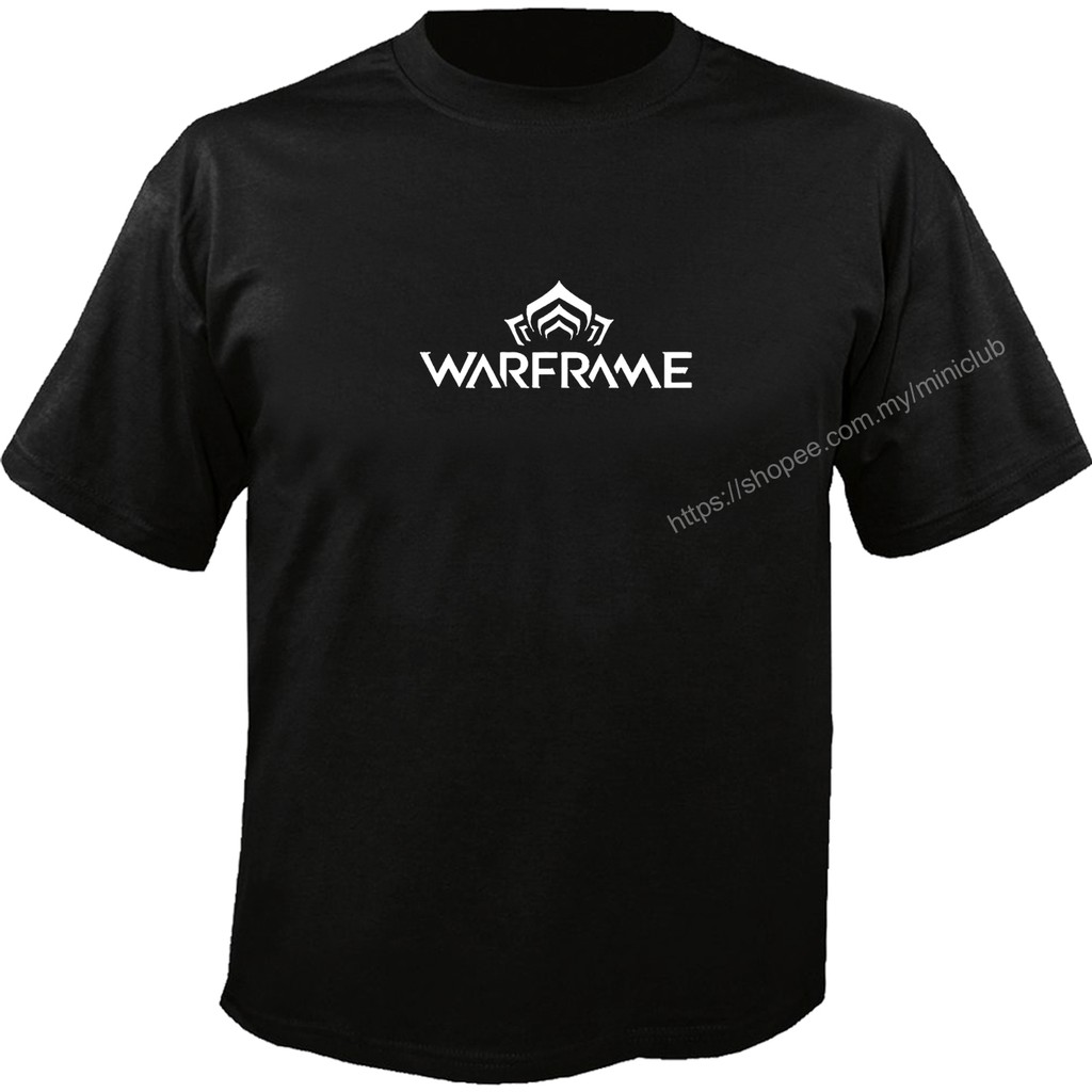 Warframe LOGO Custom Tshirt Tee Shirt BLACK COLOR (S-3XL) | Shopee Malaysia