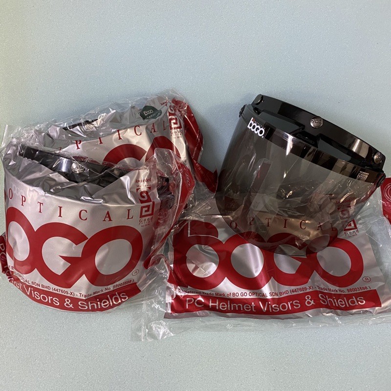 BOGO VISOR 0 CERMIN HELMET TOPI MIRROR CLEAR TINTED DARK GREY SMOKE ...