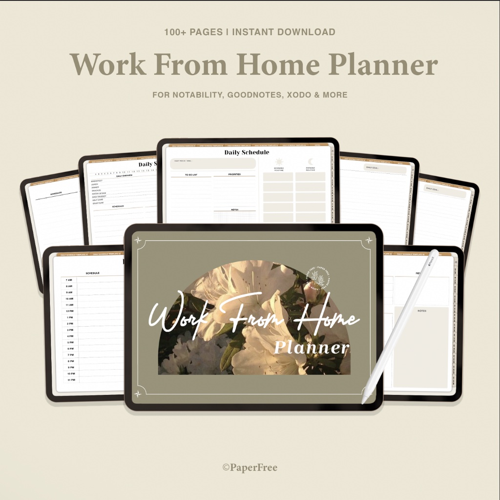 GoodNotes / Notability / Digital Work From Home Planner / PDF Digital ...