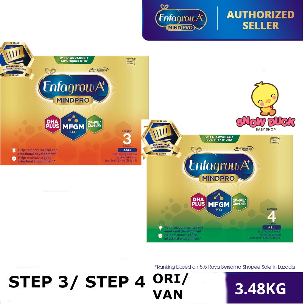 Enfagrow A+ MindPro 2FL Step 3/ 4 Original/ Vanilla - 3.48kg | Shopee ...