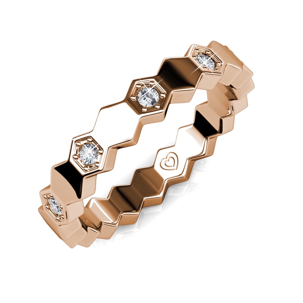 Her Jewellery Ivan Ring (2 Colours) Premium Crystals with 18K Real Gold ...