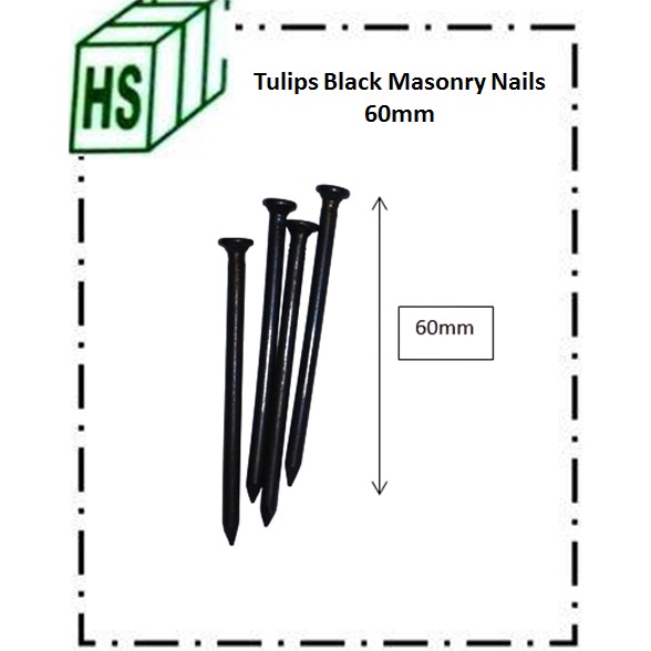 Tulips Masonry Nail Steel Cement Concrete Nail Paku Konkrit Paku ...