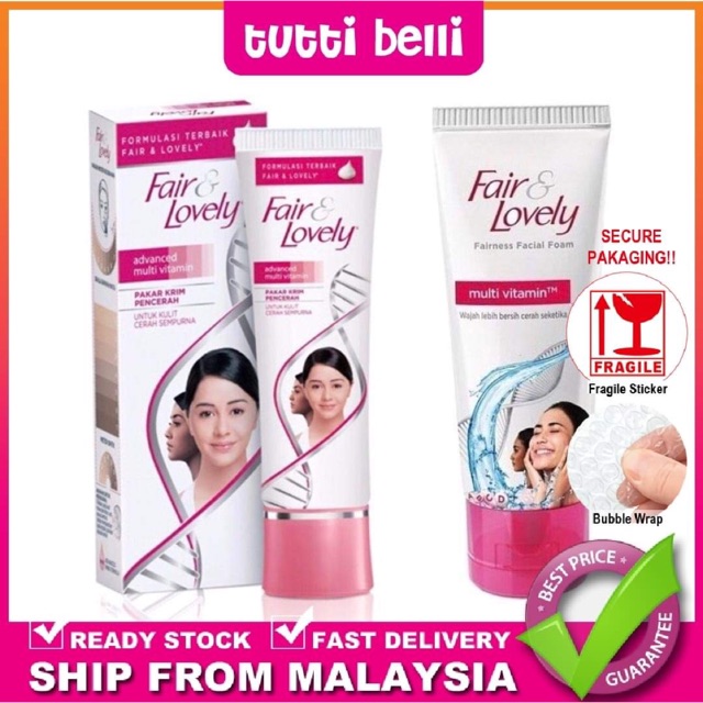 Fair & Lovely Advanced Multi-Vitamin Fairness Facial Foam 50g / 100g ...
