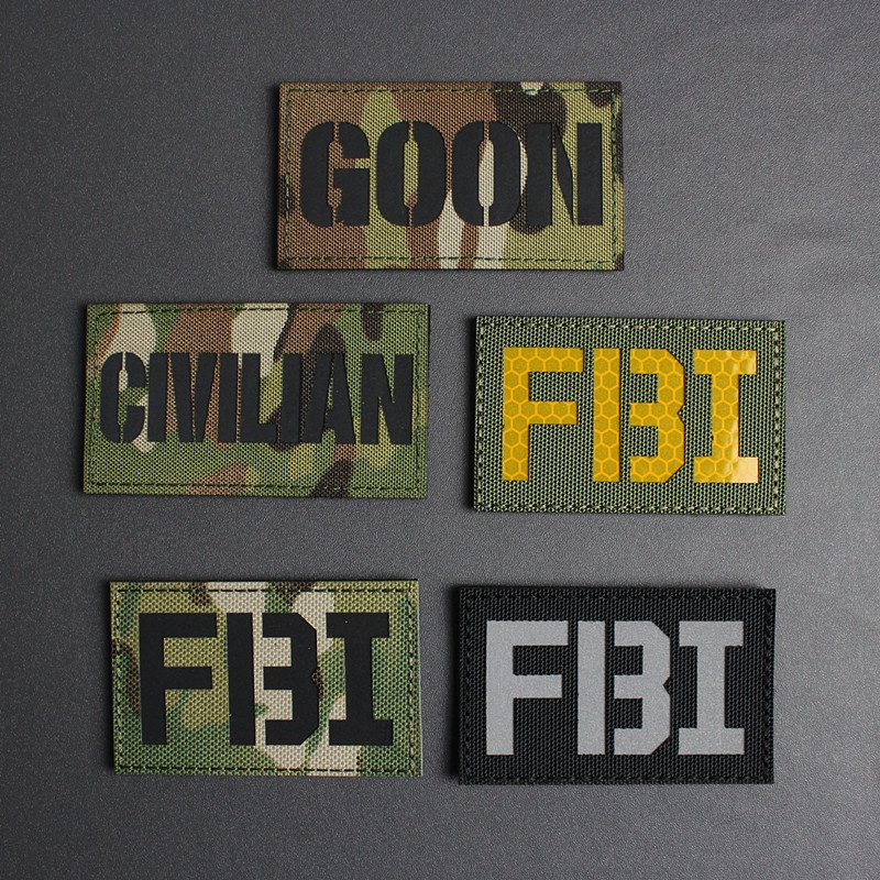 【Customized 】 3D FBI reflective morale badge armband Velcro Patch ...