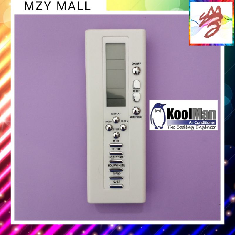 Spare Parts Koolman Air Cond Remote Control Replacement Unit/ Penghawa ...
