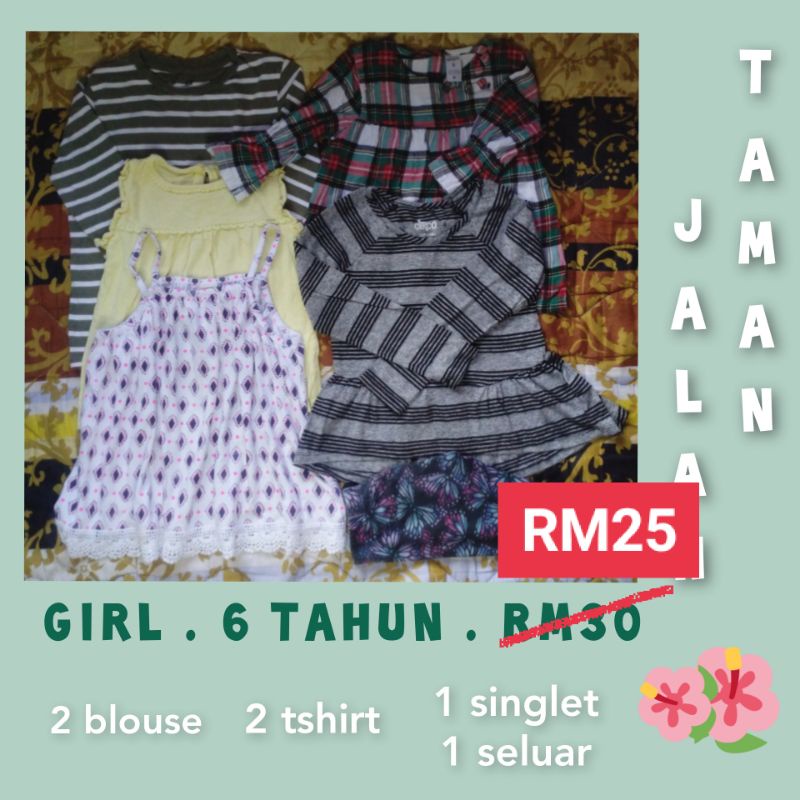 🔥CLEARANCE🔥COMBO JIMAT/ MINI SLOT GIRL 6 TAHUN MIX CONDITION SIAP DOBI ...