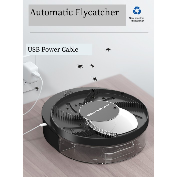 Electric Fly Trap USB Catcher Insect Device Automatic Flycatcher Traps ...