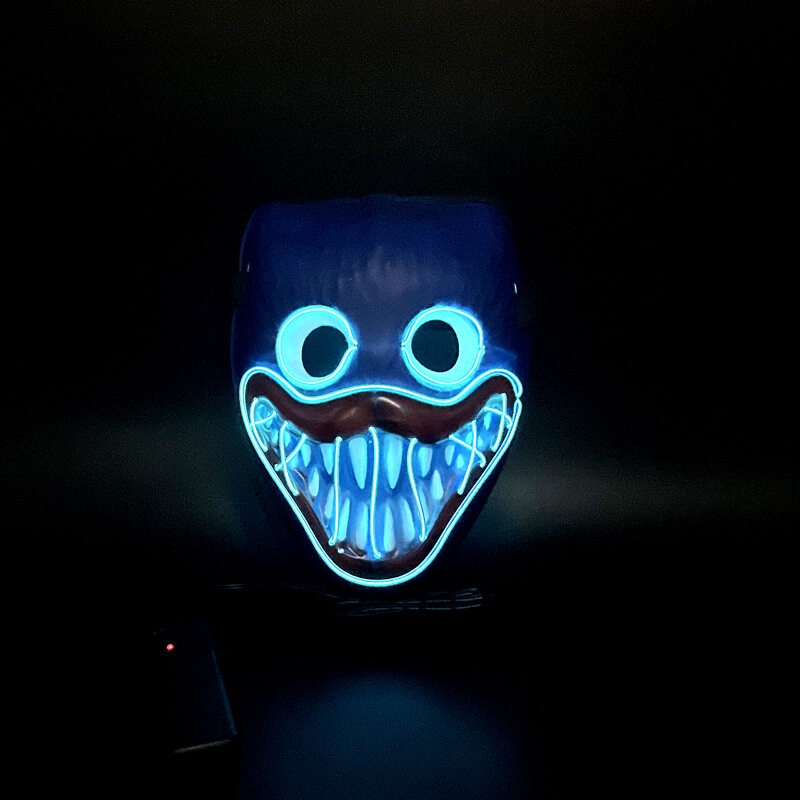 LED Light Poppy Playtime Mask Huggy Wuggy Halloween Easter Horror Glow ...