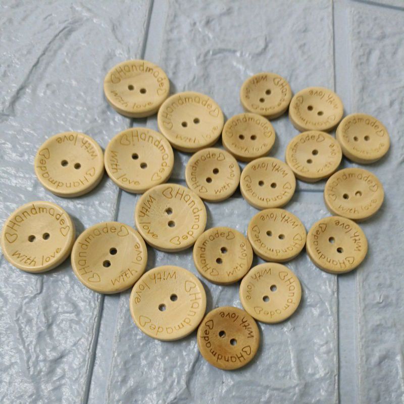 30pcs Butang Kayu Color Cartoon Wooden Buttons | Shopee Malaysia