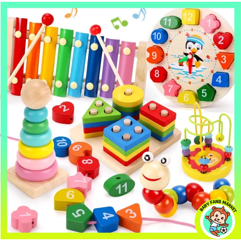 🔹READY STOK🔹Kids Montessori Building Blocks Toys Baby Early Learning ...