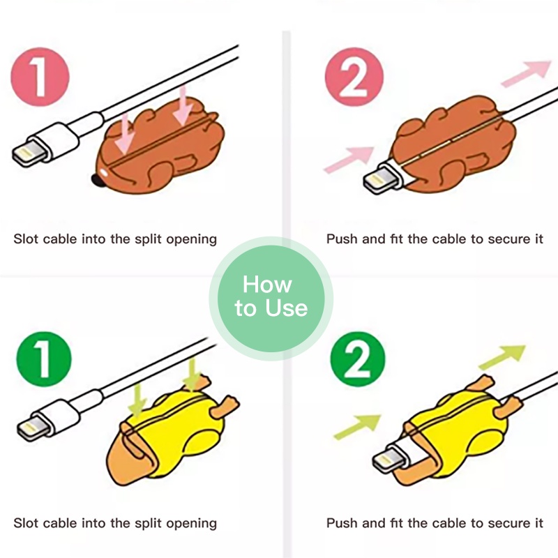 MEIKE Randomly Send Kawaii Cute Animal Cartoon Cable Protector Bite ...