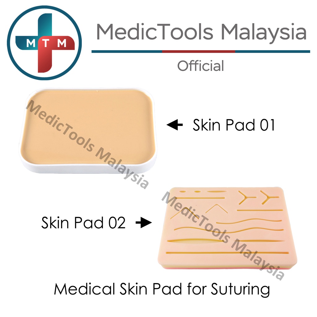 MedicTools Suture Skin Pad With Wounds Silicone Skin Pad Skin Model For ...
