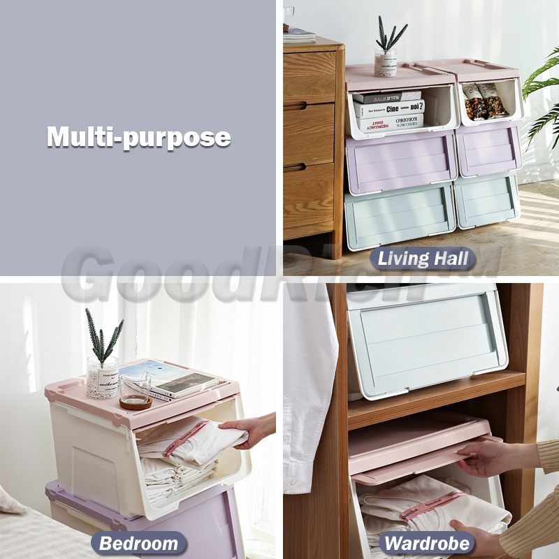 [1PCS] STACKABLE STORAGE DRAWER BOX /STORAGE CABINET /FLIP TOP PLASTIC ...